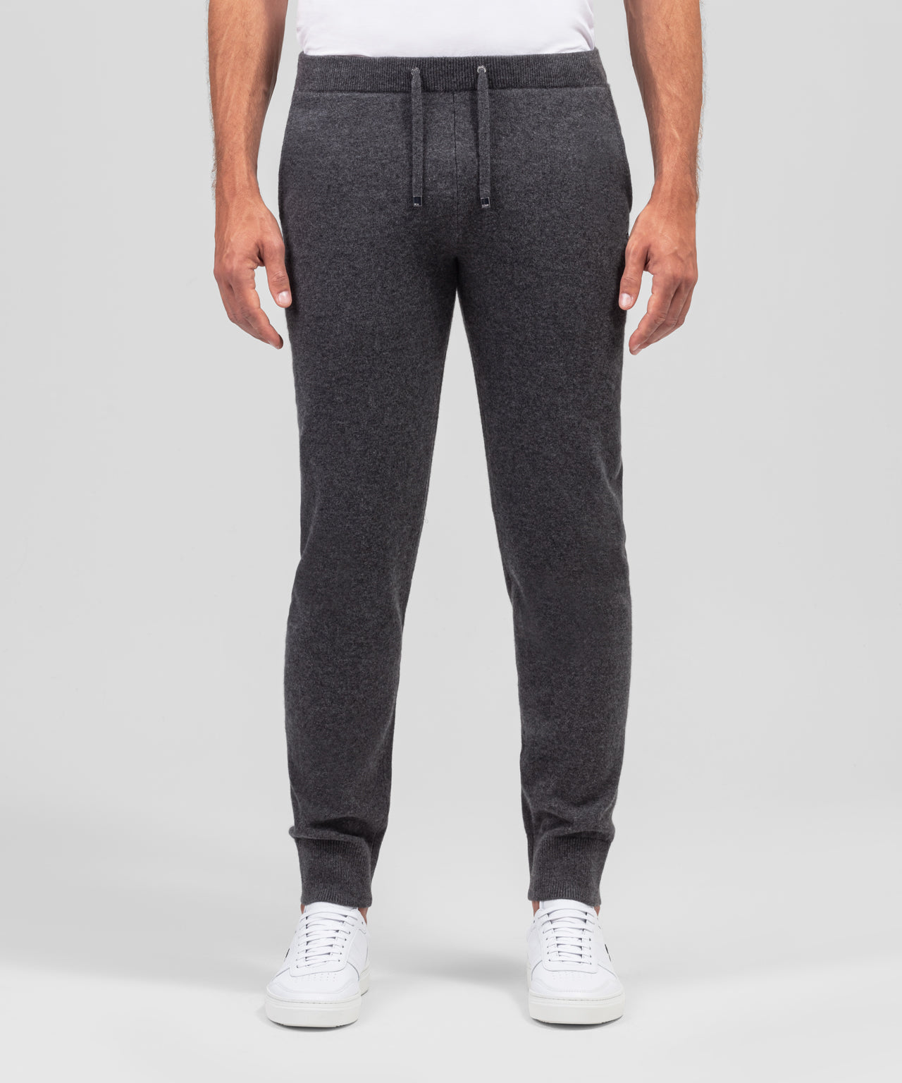 Cashmere Pants: Dark Grey Melange | Ron Dorff