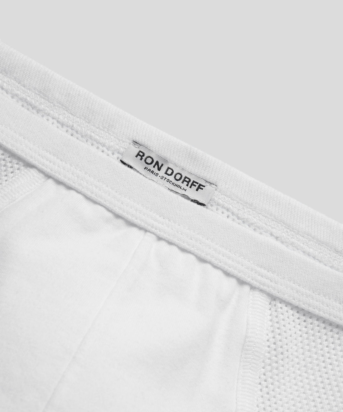 Cotton Mesh Y-Front Briefs: White | Ron Dorff